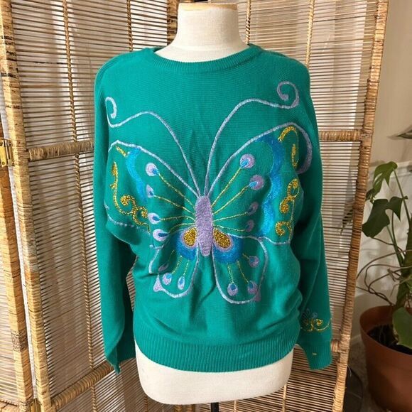 Cyn Les | Sweaters | Vintage 6s Cyn Les Embroidered Sweater Size L ...